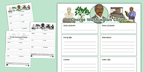 KS1 George Washington Carver Reading Comprehension Activity