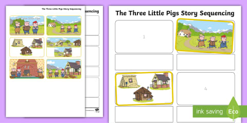 The Three Little Pigs Text Based Unit Label the houses Activity Sheet
