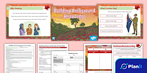 Years 3-4 Anzac Day in Stories: Reading Unit Pack