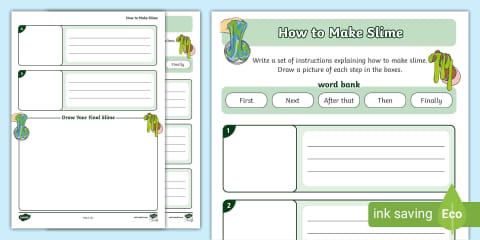 How to Make Slime Sequencing Cards