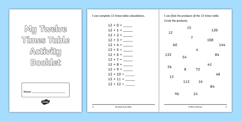 12x Table Emoticon Multiplication Differentiated Activity