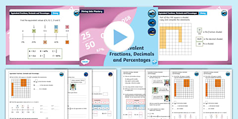 Year 6 Diving into Mastery: Step 6 Order Fractions, Decimals and ...