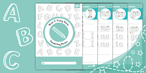 Phase 3 Tricky Words Handwriting Practice at Home Booklet