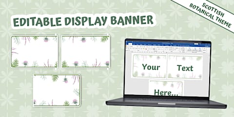 Scottish Botanical-Themed Classroom Set Up Pack