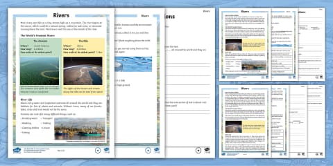 Diagram of a River Years 3-6 Labelling Activity
