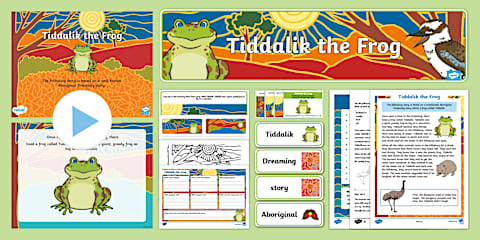 Tiddalick the Frog Story Sequencing Cards-Australia