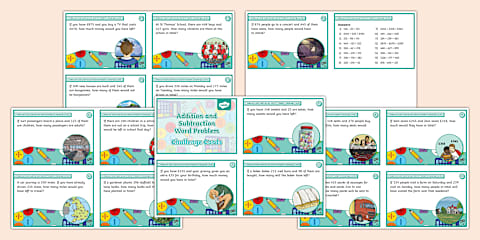 Differentiated Subtraction Word Problems