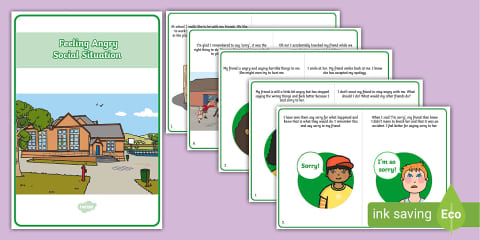 Printable Feelings Social Story - Anger | Twinkl