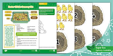 Representing Numbers to 10 Easter Eggs and Baskets Sorting Activity
