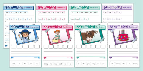 Sentence Scramble Worksheets