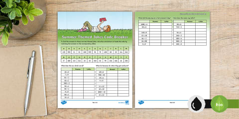 Fifth Grade Crack the Code Spring Multiplication Worksheet