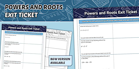 Powers and Roots Snakes and Ladders Game