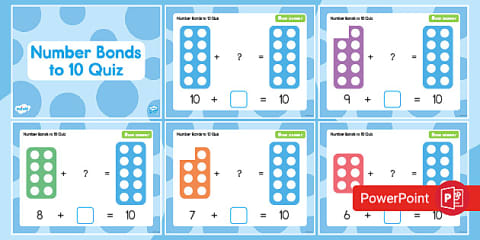 Number Bonds To Make 10 Ten Frame Posters