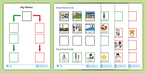 Behaviour Reflection Activity - Think Sheet with Pictures