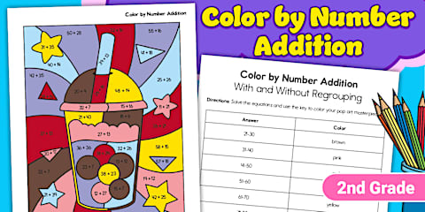 Addition and Subtraction Within 120 Mixed Practice Color by Number ...