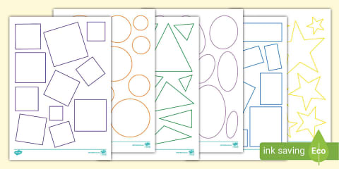 2D Shape A4 Cut-Outs