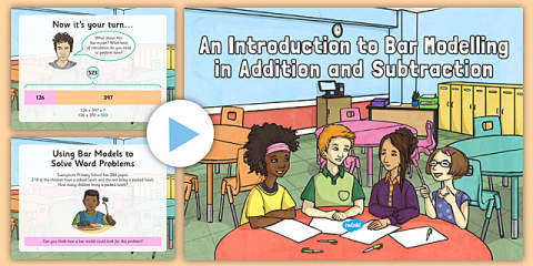 4-Digit Bar Modelling Addition and Subtraction Worksheet