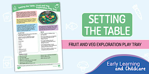 Setting the Table Exploring Food Through Sensory Play