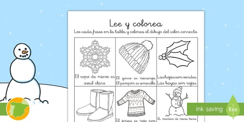 Colorear por números: El invierno