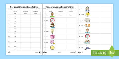 EAL Grammar Support Pack - Comparatives and Superlatives - Younger Learners