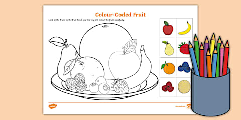 Fruit Colour with Patterns Activity