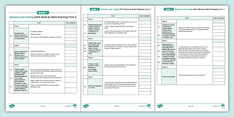 Grade 1 Robotics and Coding Term 4 - Guide: Term Planning (CAPS Aligned)
