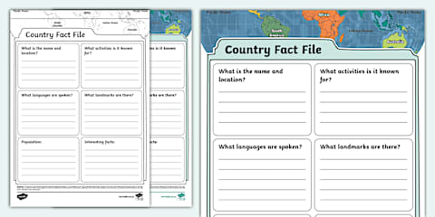 Africa Fact File Template, African Countries