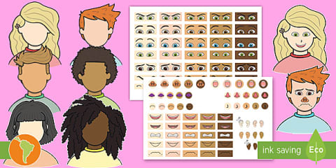 Blank Face Templates with Face Features