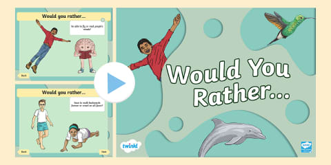 ESL Would You Rather Conversation Cards [Kids, A1-A2]
