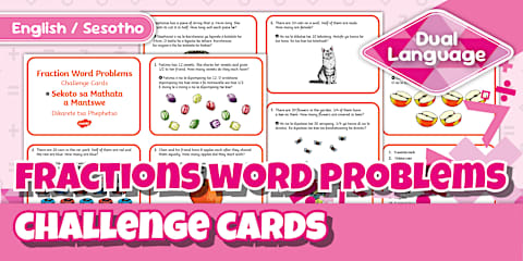 Grade 4 Maths: Fractions Word Problems Maths Challenge Cards- Eng ...