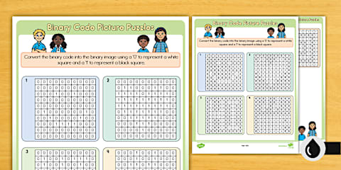 Binary Worksheet - Coding and Binary - Twinkl