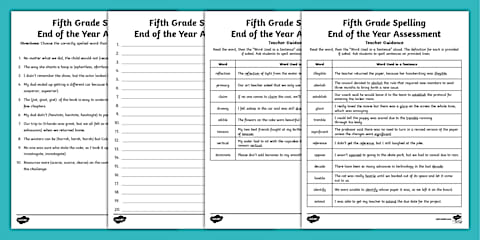 Fifth Grade End of the Year Writing Assessment