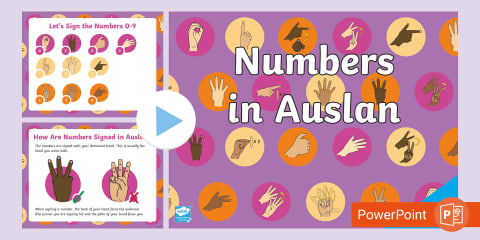Auslan Numbers 0-20 Display Poster