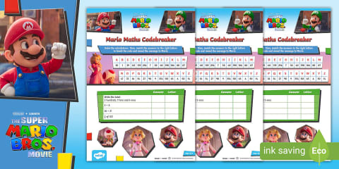 Super Mario Bros.: Mario Maths – Times Tables Worksheets Pack