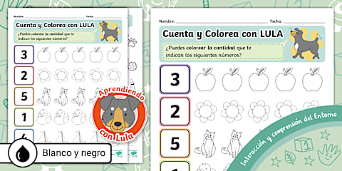 Guía de trabajo: Emparejar números con su representación en base 10