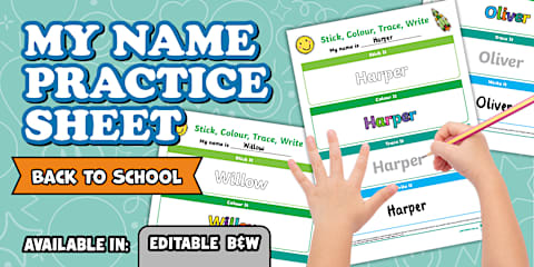 Editable Name Tracing Worksheet