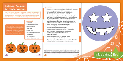 How to Carve a Pumpkin Sequencing Activity
