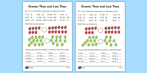 Coin Butterflies Greater Than or Less Than Differentiated Worksheet