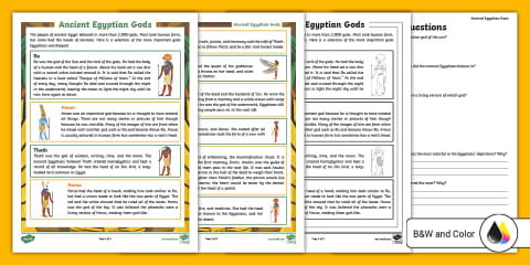 The Gift of the Nile in Ancient Egypt One-Pager Project for 6th-8th Grade