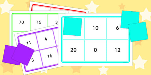 Multiplication By 2, 5 and 10 Bingo