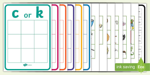 ‘C’ Or ‘K’ Spelling Rules Posters - English