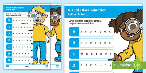 Visual Discrimination Letter Mats
