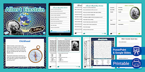 Seventh Grade Albert Einstein Reading Comprehension Worksheet