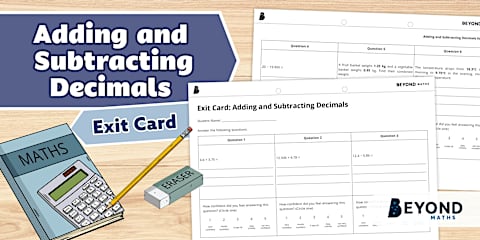 Multiplying Decimals Exit Card