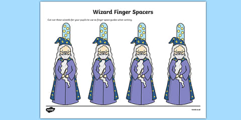 Writing Finger Spacers fairy - education, home school, free, how