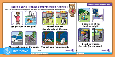 Interactive PDF: Phase 2 Early Reading Comprehension Activity 4