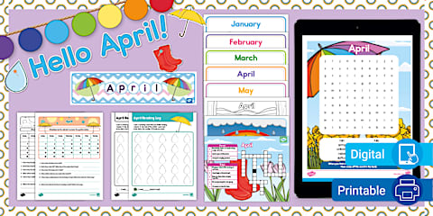 Homeschool April Events Calendar With Fun Activities