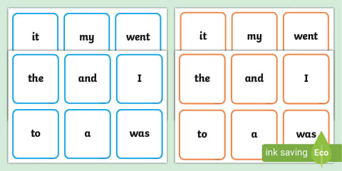 Heart Words Flashcards