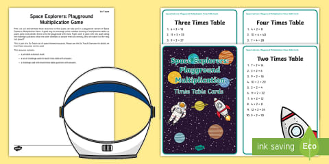 Outer Space Theme Multiplication Tables
