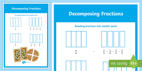 Decomposing Fractions PowerPoint for 3rd-5th Grade